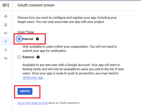 Configure OAuth Consent Screen | FortiCASB 23.4.a | Fortinet Document Library